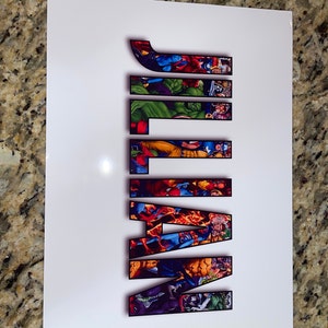 Personalised MARVEL NAME Word Art Custom Print Gift Keepsake - Etsy