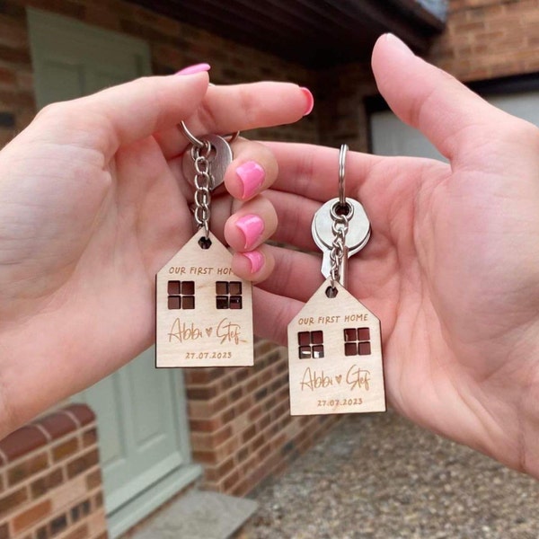 First Home Keyring, Our First Home Gift, First Home Keychain ...