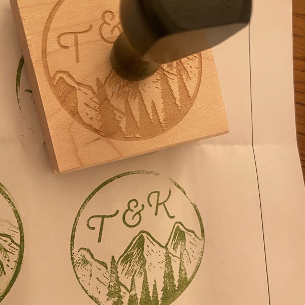 Wedding Stamp - Wedding Logo Stamp - Monogram Wreath Wedding Stamp ...