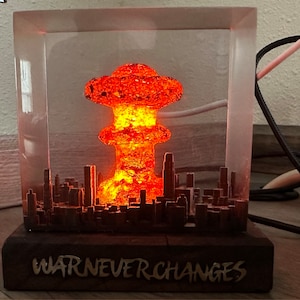 Explosion Bomb Resin Lamp, Atomic Bomb Diorama, Nuke Bomb Fallout 4 ...