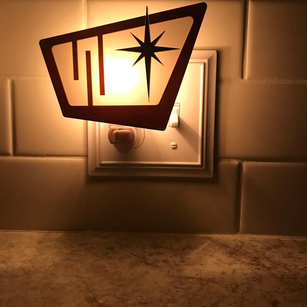 Mid Century Modern "starlite" Night Light | Retro Decor | Atomic Era ...