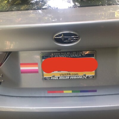 LGBT Gay Pride Rainbow Flag Car Vinyl Decal or Magnet Outdoor Window ...