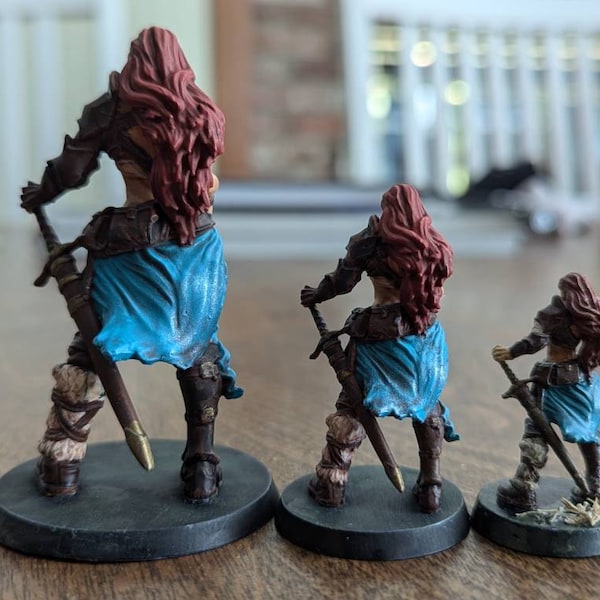 Female Barbarian Miniature for Dungeons and Dragons - Etsy