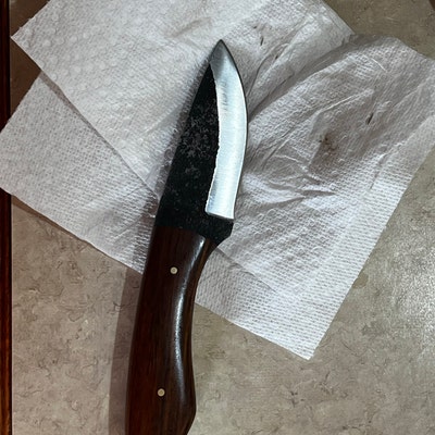 Bone Handle Damacus Skinning Knife With Sheath Bushcraft - Etsy