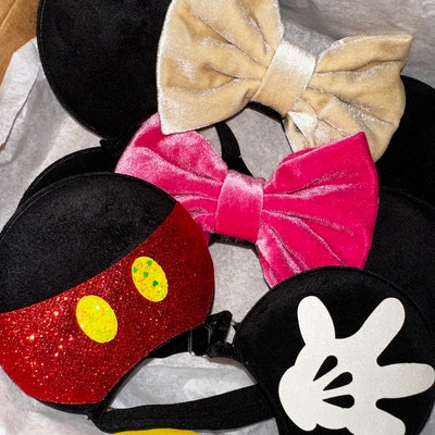 Mickey Ears for Adults, Women Mouse Ears, Beige Velvet Mickey Ears ...