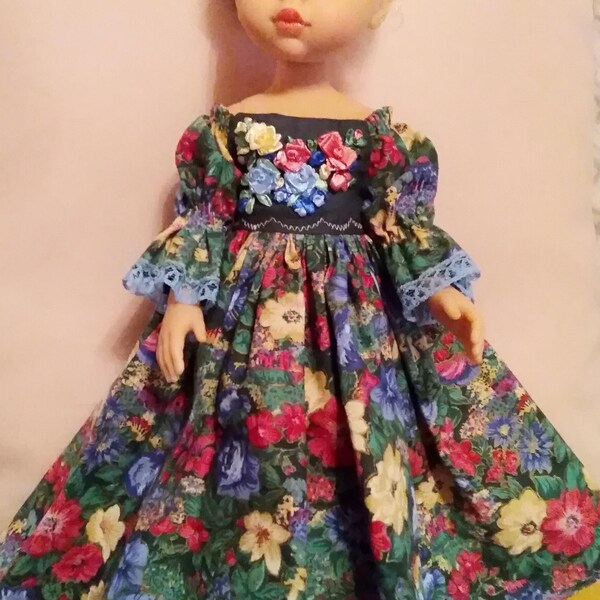 Embroidered Dress for Doll Effner Little Darling, Paola Reina. Handmade ...