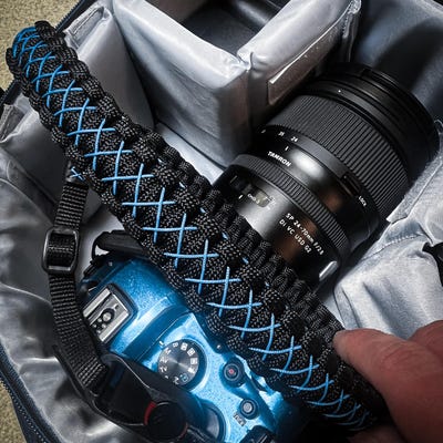 Leather Camera Strap, Black Red Strap, Custom Camera Strap, Mirrorless ...