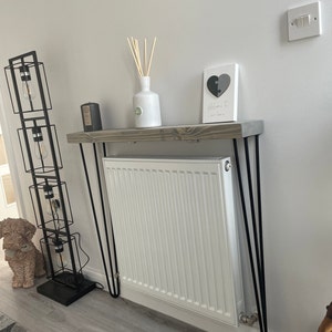 Rustic Radiator Shelf Console Table - Etsy UK