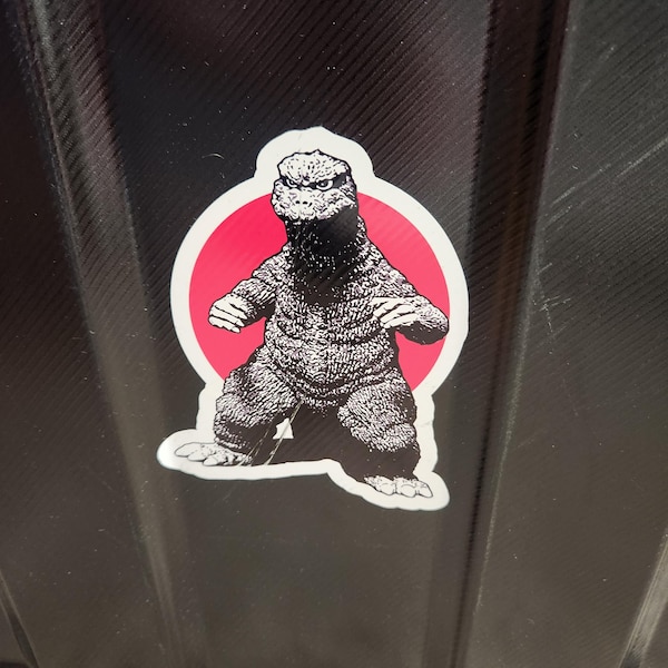 Godzilla Vinyl Sticker - Etsy