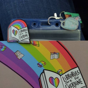 Support Public Libraries Enamel Pin Librarian | Etsy