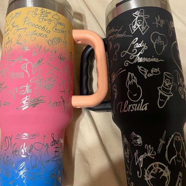 Castle and Characters Signature Cup, Characters Cup, Laser Engrave ...
