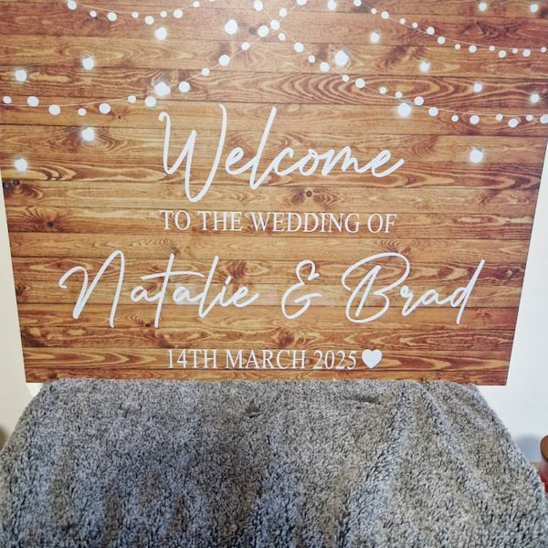 Rustic Wedding Welcome Sign - Etsy UK