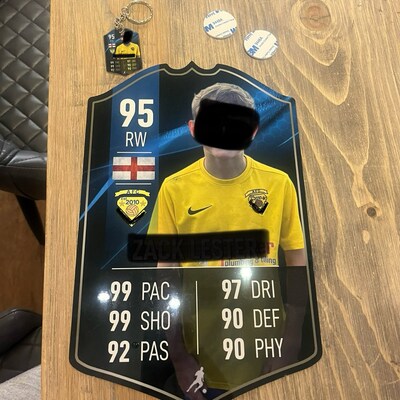 Personalised Football Cup Player Stats Card Sign With Choice - Etsy UK