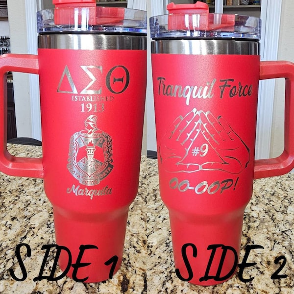 Delta Sigma Theta 40oz Tumbler With Handle, Standard or Personalized ...