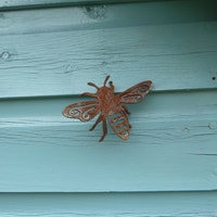 Rusty Metal Honey Bee Rusty Insect Pagan Garden Gift Rusty Bee Bee Gift ...