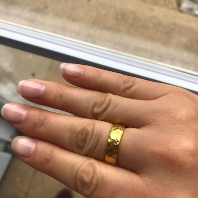 11 Grams 6mm Wide 99.9% Pure 24k Gold Ring - Etsy