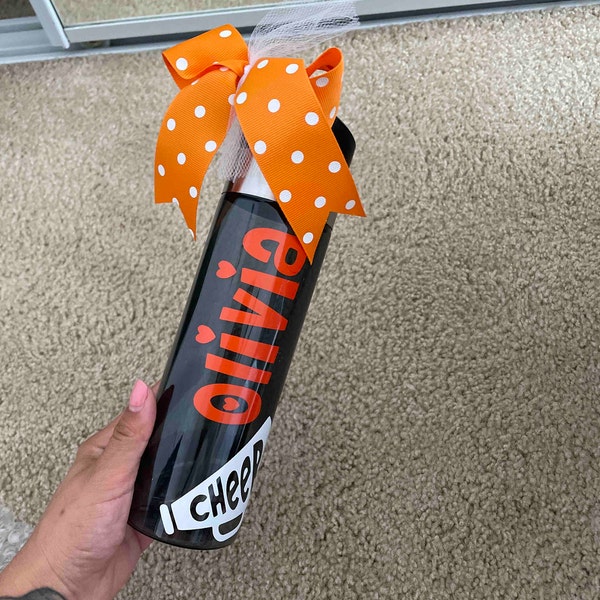 Personalized Cheer Bottle - Cheerleader - Cheer Water Bottle - Cheer ...