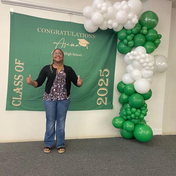 Dusty Blue Graduation Backdrop 2024 Rustic Grad Banner Congratulations ...