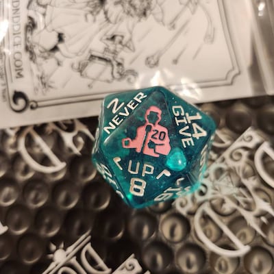 Rick Rolled 34mm D20 Original Designed Custom Dice DND DICE - Etsy