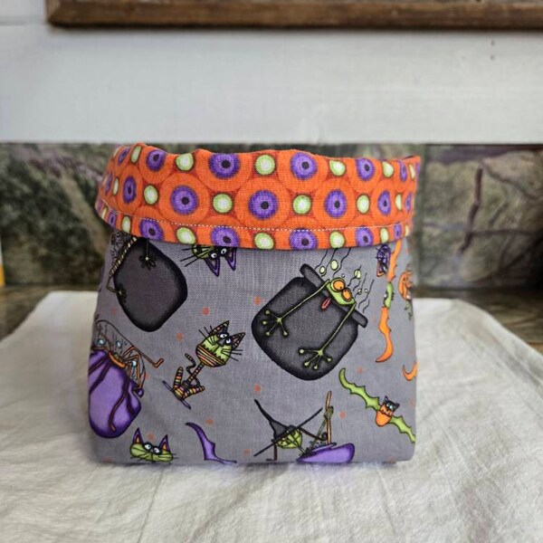 Reversible Fabric Basket PDF Sewing Pattern, DIY Fabric Storage 5 Sizes ...