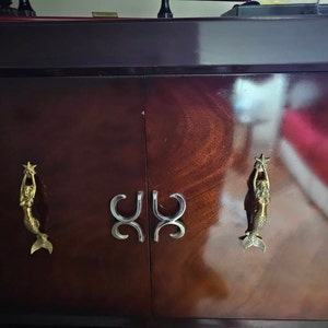 2 Solid Brass Dragon Cabinet Handles Solid Brass Door Handle - Etsy