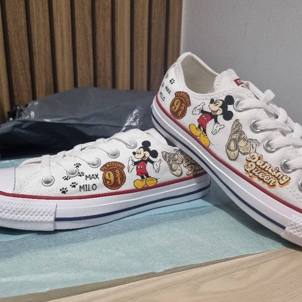 Custom Hand Painted Shoes With Toy Story Aliens Themed Converse High ...