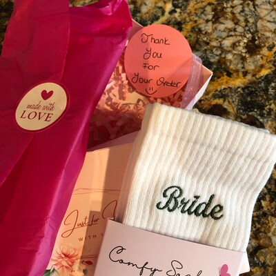 Princess Bride Socks, Custom Embroidered Lilac Flower Wedding Socks ...