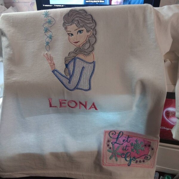 Let It Go Embroidery Design- Instant Download - Etsy