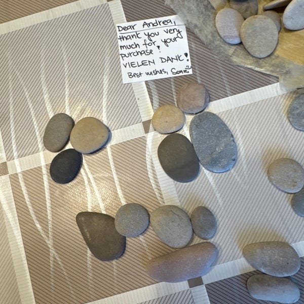 Bulk of 100 Pebbles, Flat & Colorful Genuine Beach Stones, Medium to ...