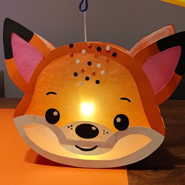 Fox Lantern Craft Template Pdf/svg/dxf_can Be Crafted With or Without a Plotter_plotter File Fox ...