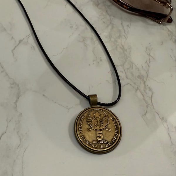 Large Mexico Vicente Guerrero Coin Pendant Necklace - Etsy