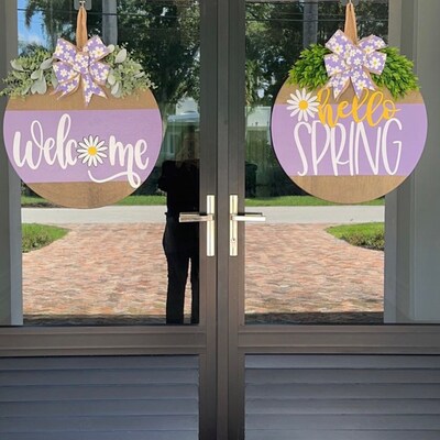 Spring Front Door Decor Hello Spring Wreath Spring Wreath Daisy Spring ...