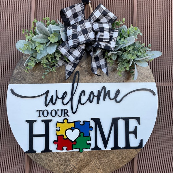 Customizable Shapes | Interchangeable Round Welcome Signs | Welcome ...
