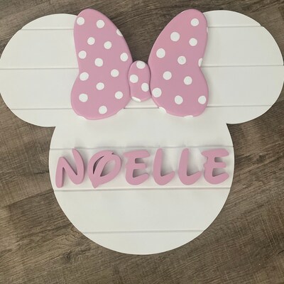 Minnie Name Sign Disney Nursery Sign - Etsy