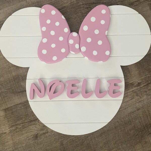 Minnie Name Sign | Disney Nursery Sign| - Etsy