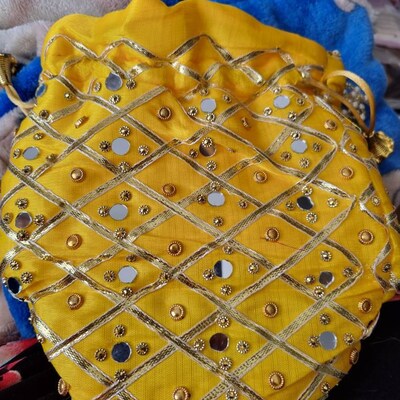 2 Set Red Gold Net Gift Hamper Basket,wedding Tray,henna Cones Tray ...