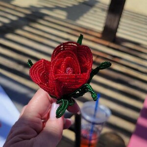 French Beaded Flowers Pattern Beaded Rose Seed Bead Patterns Beading ...