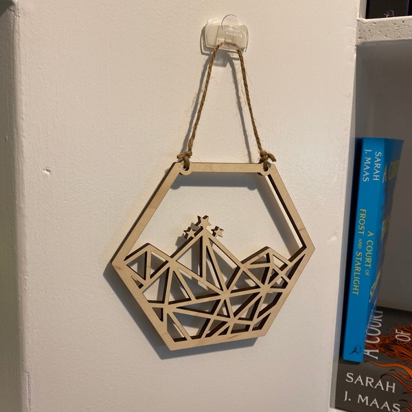 Geometric Velaris Wooden Wall Art, Velaris, Night Court, ACOTAR, ACOWAR ...