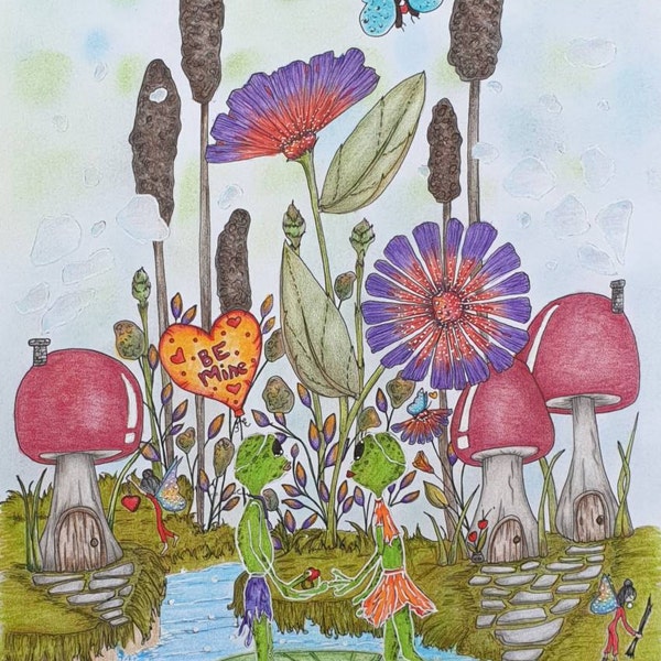 The Damsel in Distress Coloring Page - Instant Printable Download - Etsy