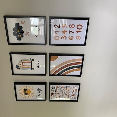 Nursery Wall Art Numbers Poster Nursery Decor Printable Wall Art ...