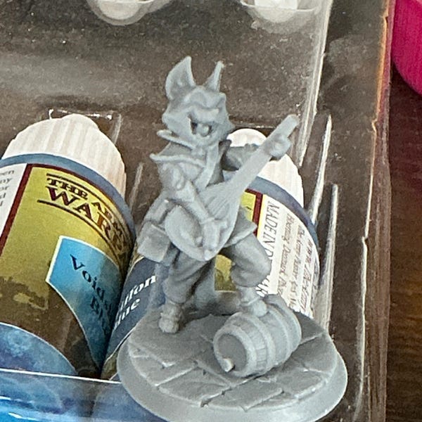 Bard Catfolk • Tabaxi • Cat • KAW • Miniature • 3D Resin Printed 28 ...