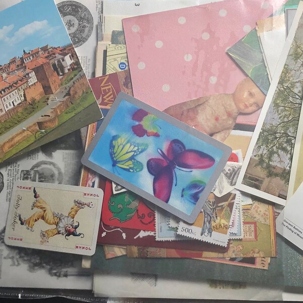 Vintage Paper Ephemera Pack. 75 Piece Mixed Paper Ephemera for ...