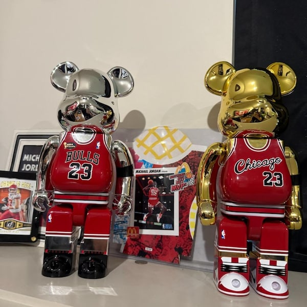 Graffiti Bearbrick Bear Statue - Modern Art Decor for Shelves Desks ...