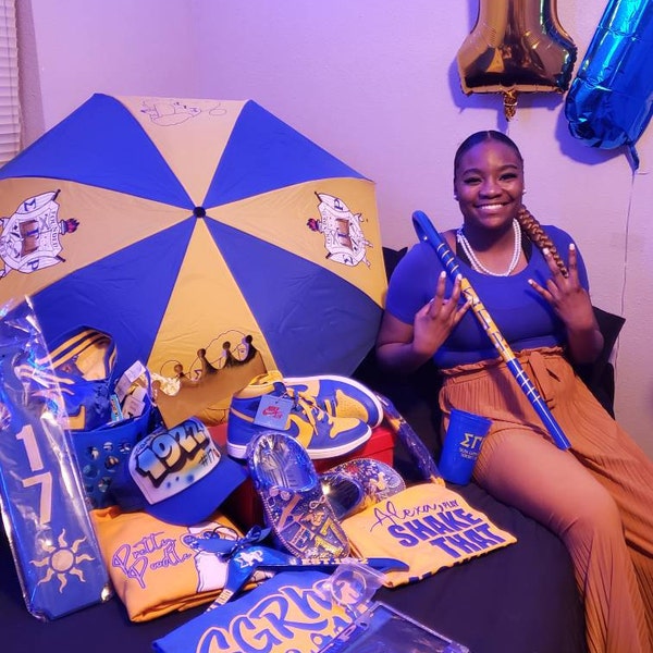 Sigma Gamma Rho Cane - Letters, Rubies and Pearls / Wrapped Cane - Etsy