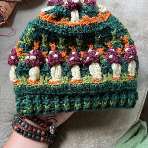 PDF Crochet Pattern Mushroom Hat Toadstool Fly Agaric - Etsy