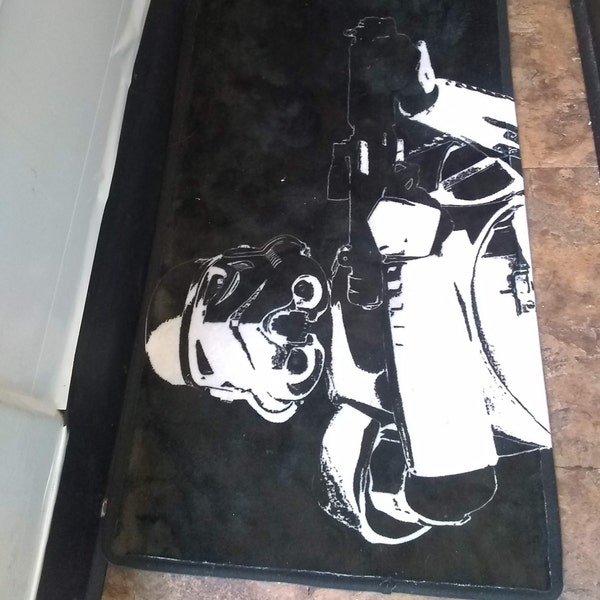 3 Design Choices - Stormie Black With White Bath Rug - 2 Sizes - Star ...
