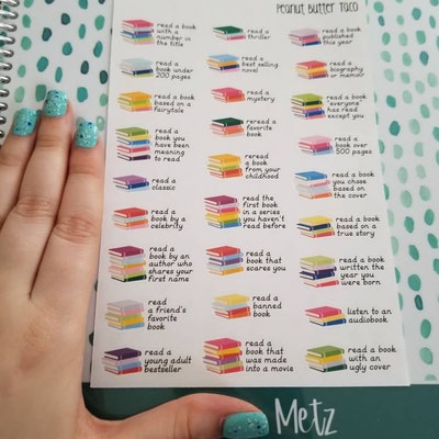 Reading Challenge Planner Stickers Reading Planner Stickers Reading ...