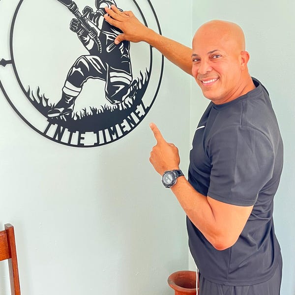 Personalized Firefighter Volunteer Metal Sign Gift. Custom First ...