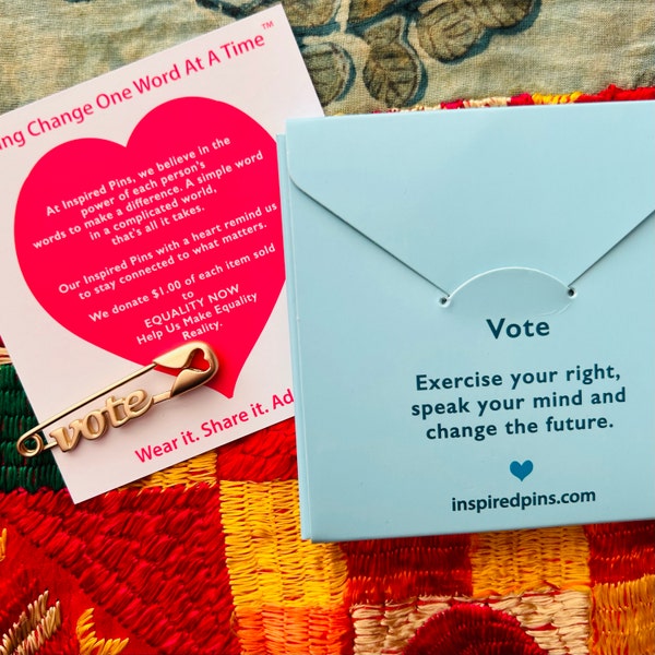 Inspiring Safety Pin by Inspired Pins - BRAVE Pin - Etsy