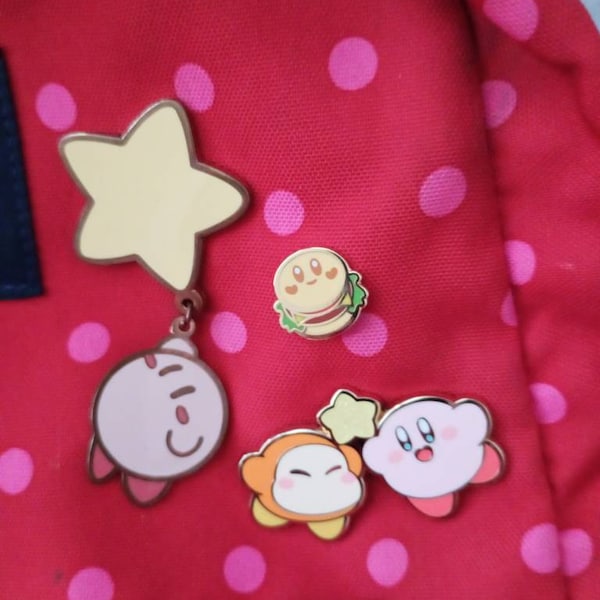 Kirby Glitter Enamel Pin | Lapel Pin | Hard Enamel Pin | Kirby and the ...